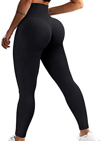 black butt lifting leggings : OMKAGI Women Scrunch Butt Lifting Leggings Seamless High Waisted ...