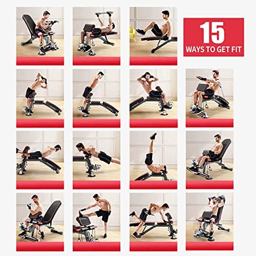 leg lift butt raise crunch : K KiNGKANG Adjustable Weight Bench Utility Workout Bench for Home ...