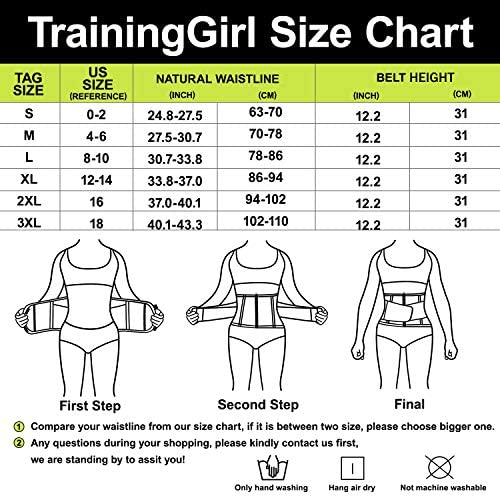 Women Compression Waist : TrainingGirl Women Waist Trainer Cincher Belt ...